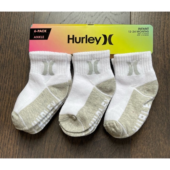 Hurley | Accessories | Hurley Kids Infant 224 Month Ankle Socks 6pack ...
